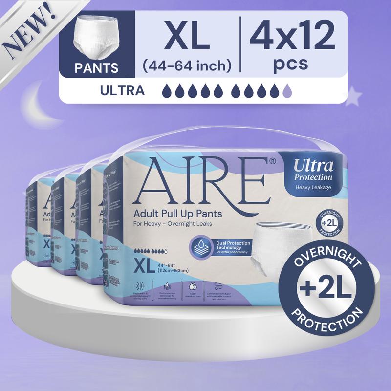 Aire Ultra Protection Adult Diaper Pull Up Pants - Size XL (4X12 ...