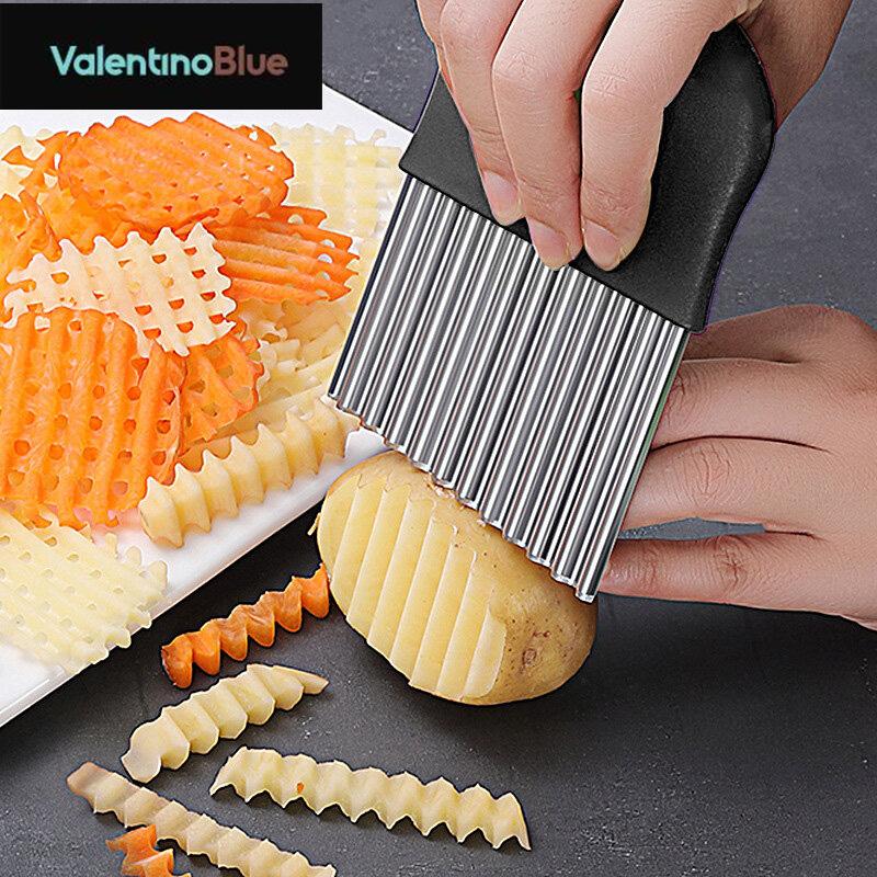 Stainless Steel Wolf Tooth Potato Cutter | Multifunctional Wave ...