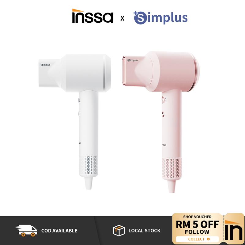 Simplus Ionic Hair Dryer High Speed 110000RPM Lightweight Travel ...
