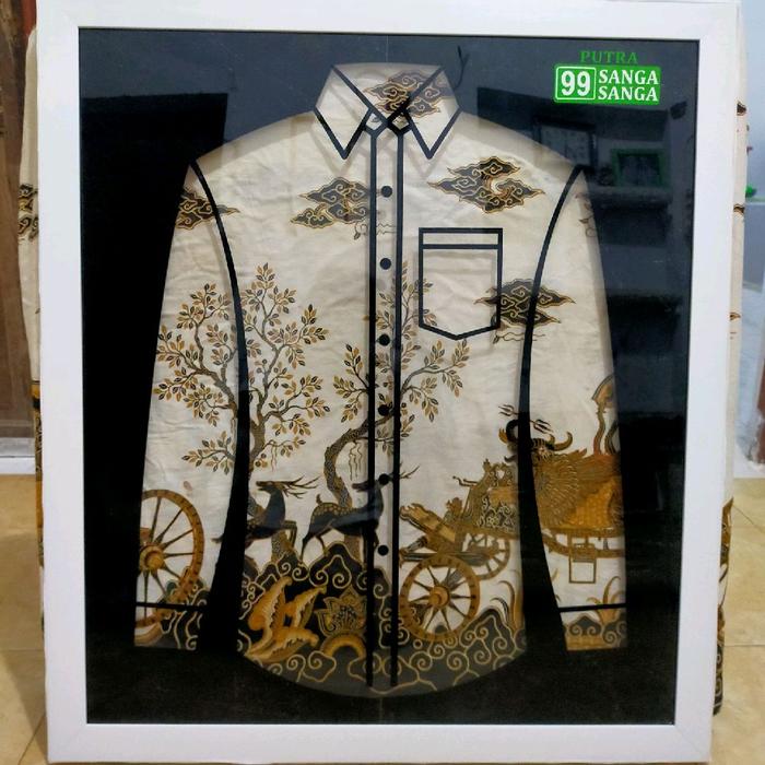 Jual bingkai figura sample kain batik motif polos - 60cm × 75cm - Kab ...