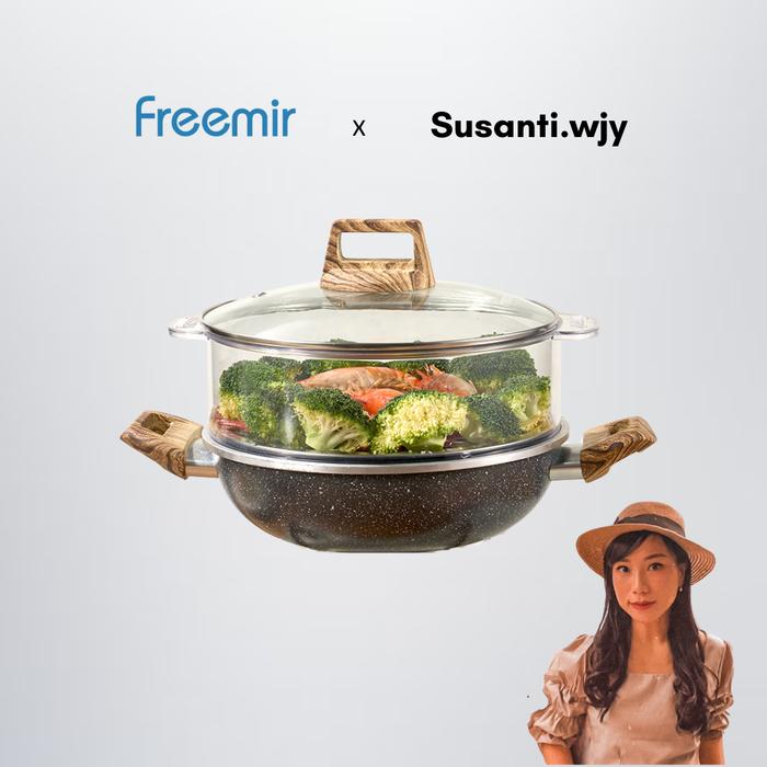 Promo [EXCLUSIVE MAK SAN] Wajan Panci 24 Cm Penggorengan Kuping Anti ...