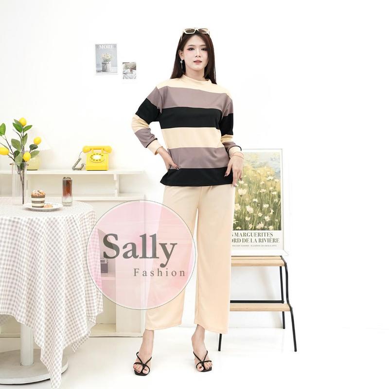 BM - Setelan mutiah wanita rib knit stripe ld 110 - setelan - Shop ...