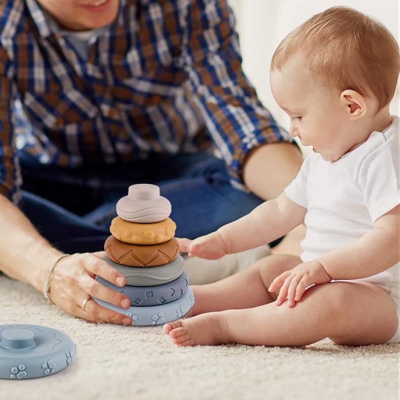 Infant Educational Building Block Toy, Cognitive Embossed Stacking ...