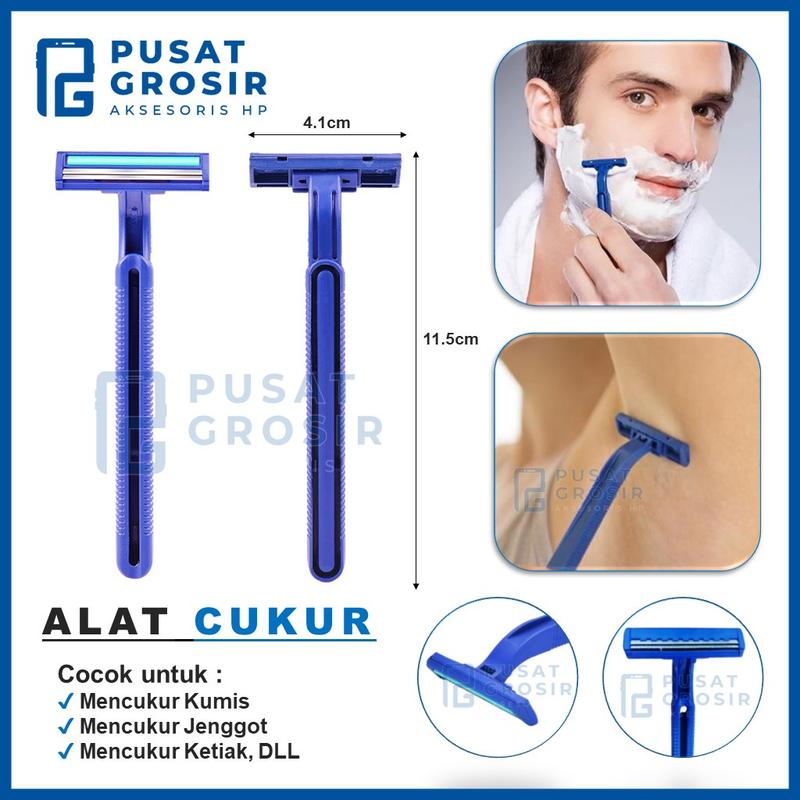 alat cukur kumis dan jenggot 2 mata pisau cukuran ketiak pencukur bulu portable mudah digunakan ...