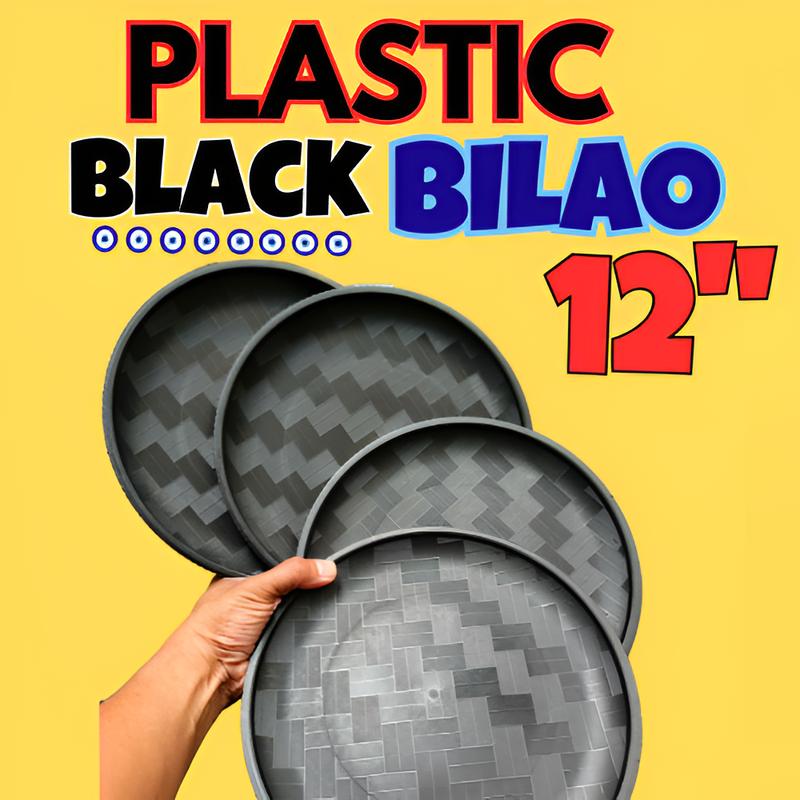 Moolah BLACK PLASTIC BILAO -size 12" - for Pansit Noodles, Kakanin ...