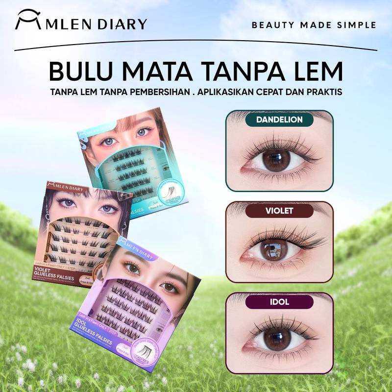 【TANPA LEM】MLEN DIARY Bulumata palsu pemula bebas lem, tidak - Shop | Tokopedia