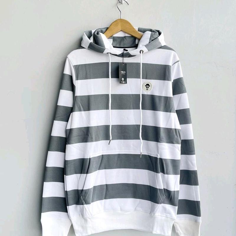 Hoodie Urgan Original Jumbo Dewasa Stripe Salur Lembut Nyama - Shop ...