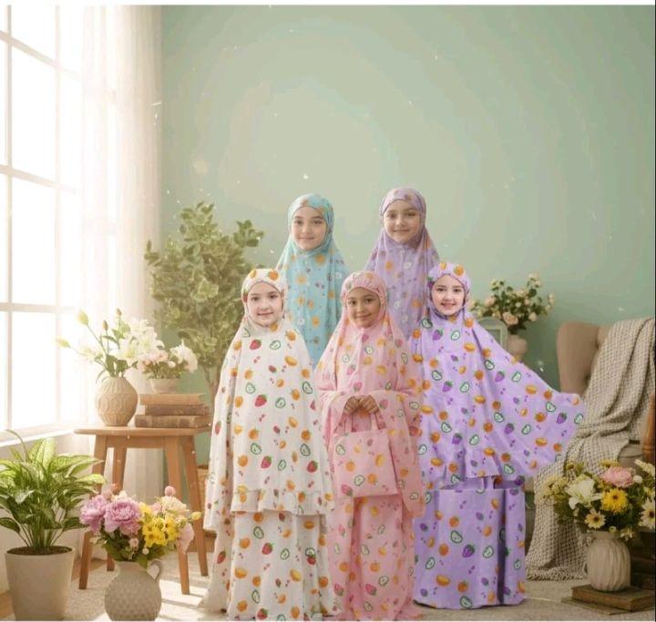 Mukenah Muslim Anak Usia 1 - 9 Tahun Mukenah Adem Lucu Dengan Desain ...
