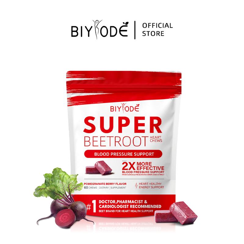 BIYODE Super Betroot Heart Chews (60 chews) - TikTok Shop Singapore