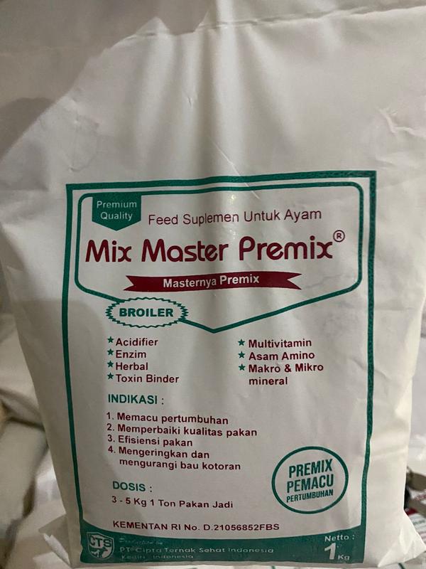 MIX MASTER PREMIX AYAM BROILER - SUPLEMEN PAKAN UNTUK PENGGEMUKAN ...