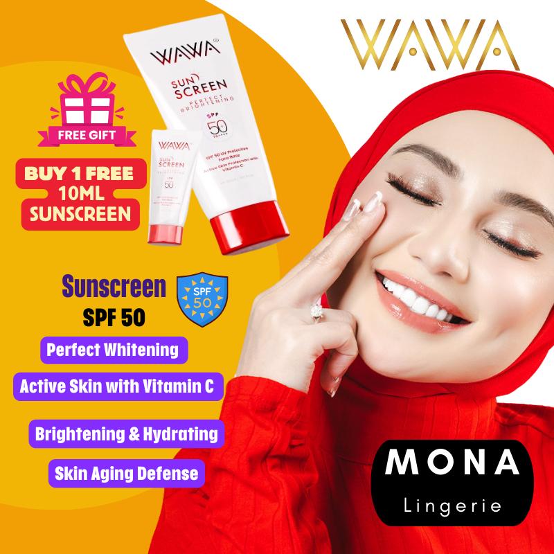 [ORIGINAL New]Wawa Sunscreen w Pin Code Perfect Brightening SPF50+ Face ...
