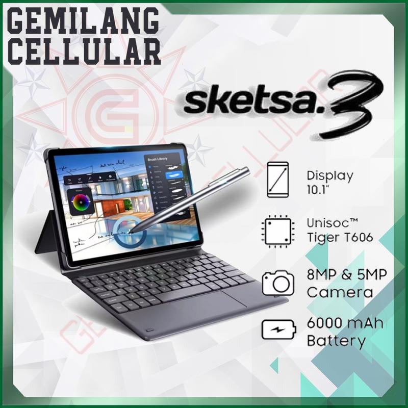 ADVAN Tab Sketsa 3 ram 6GB 128GB Tablet, Pen & Keyboard , Layar 10.1 ...