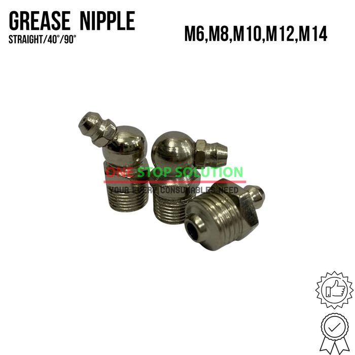 Jual NIPPLE GREASE STEEL CRHOME 6MM 8MM 10MM 12MM 14MM NEPEL LURUS/45 ...
