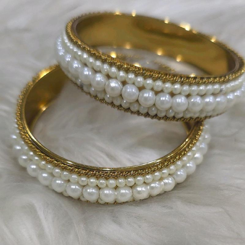 2 pcs of pearl gold based Bangles - TikTok Shop Malaysia