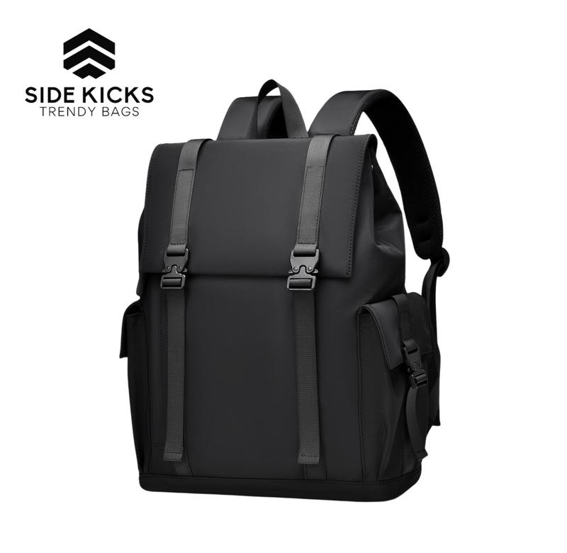 SIDE KICKS Nylon Light Water Repellant Backpack 15.6'' Men Woman ...