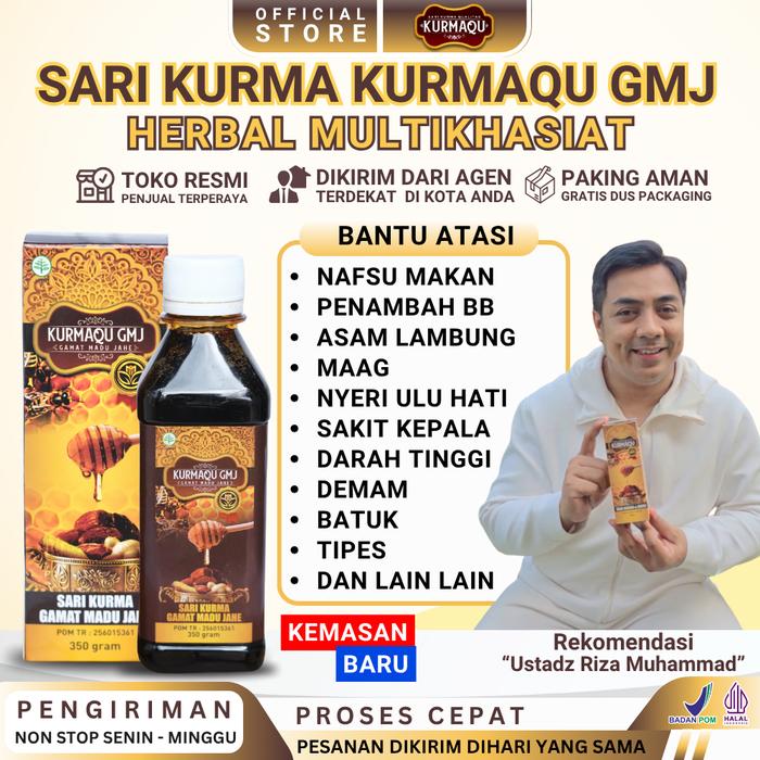 Jual Sari Kurma Kurmaqu Madu Kurma Plus Gamat dan Jahe - PAKET 2 BOTOL ...