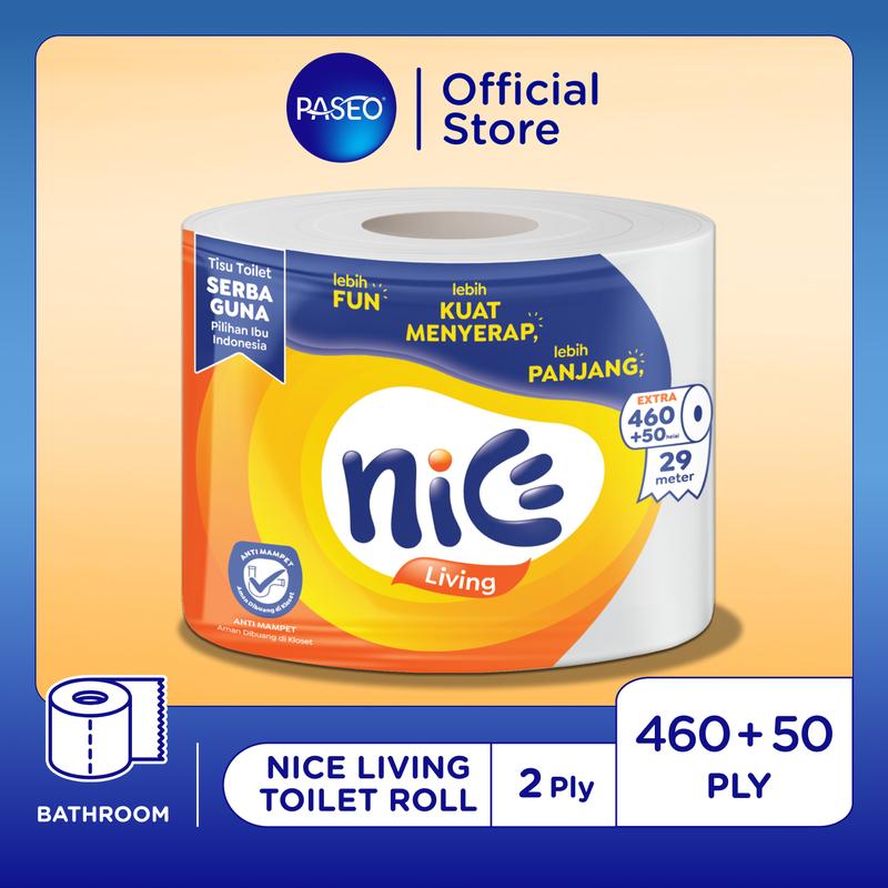Nice Living Toilet Core Emboss 1 Roll 460+50 Helai - Shop | Tokopedia