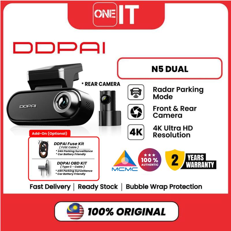 DDPAI N5 Dual Front and Rear 4K Ultra HD Resolution AI Dash cam ...