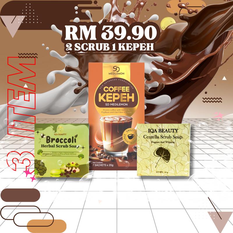 SCRUB CENTELLA & BROCCOLI + KEPEH BY HELIQA HQ - TikTok Shop Malaysia