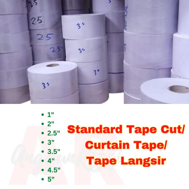 Interlining Curtain Tape-Tape Langsir Potong-Tape Pengeras Langsir ...