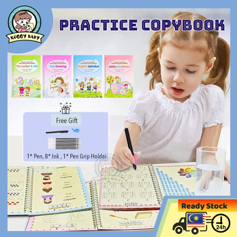 KOGGY 4 Books/ Children's Educational Tracing Workbook Magic - TikTok ...