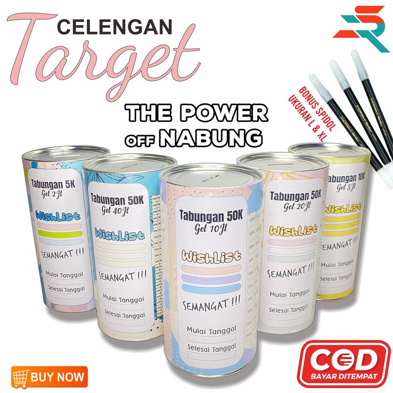 Celengan Target Nominal 5K SINKI Ukuran S dengan Desain Menarik - Shop ...