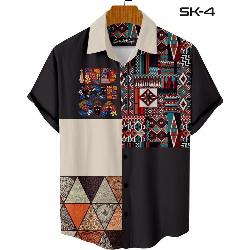 Kemeja Pria Motif Ethnic Geomet printing | Kemeja Skena Bati - Shop ...