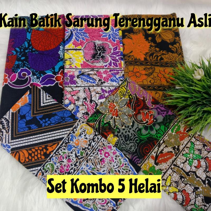 5 HELAI KAIN BATIK SARUNG TERENGGANU ASLI SIAP BERJAHIT - TikTok Shop ...