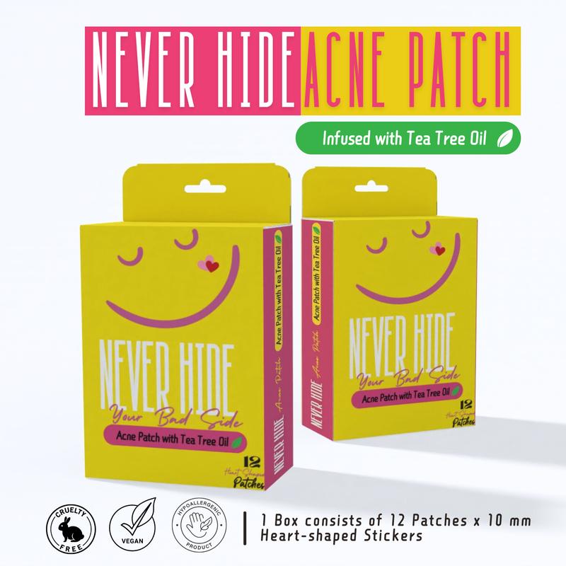 12pcs Simply Skin Never Hide Acne Patches With Tea Tree Oil & Witch ...