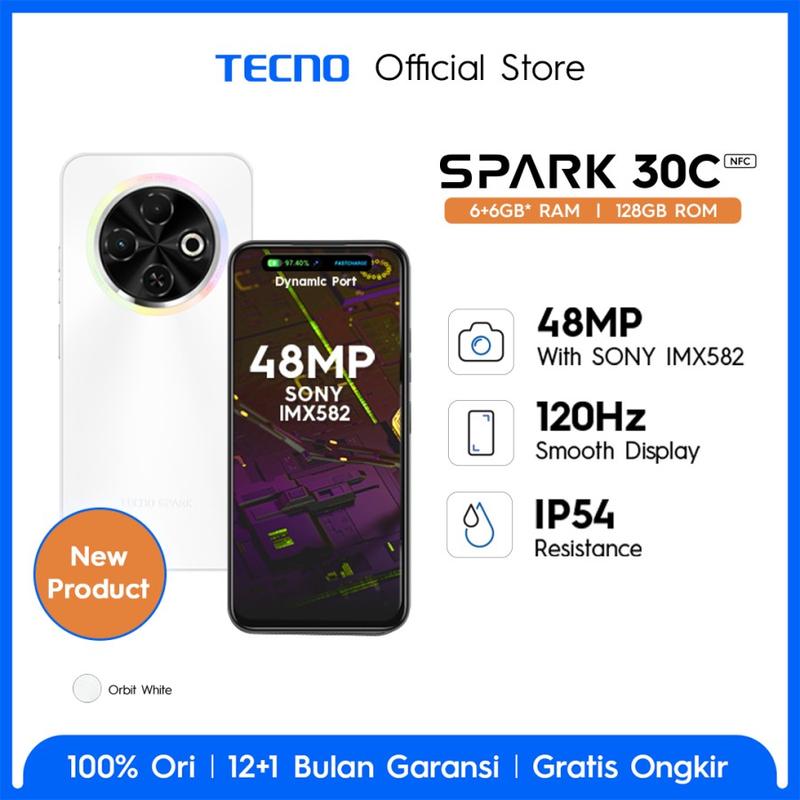 TECNO SPARK 30 PRO 30C 8GB 6GB 256GB 128GB GARANSI RESMI - HANDPHONE ...