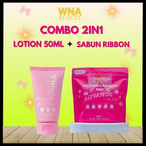WNA BEAUTY SET COMBO 2 IN 1 LOTION 50ML + SABUN RIBBON NEW EDITION ...