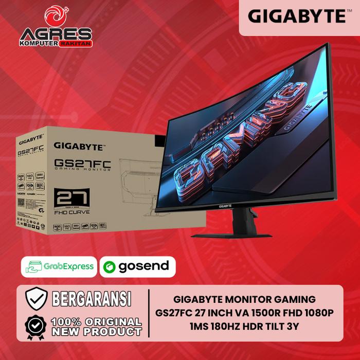 Promo GIGABYTE MONITOR GAMING GS27FC 27 INCH VA 1500R FHD 1080P 1MS ...