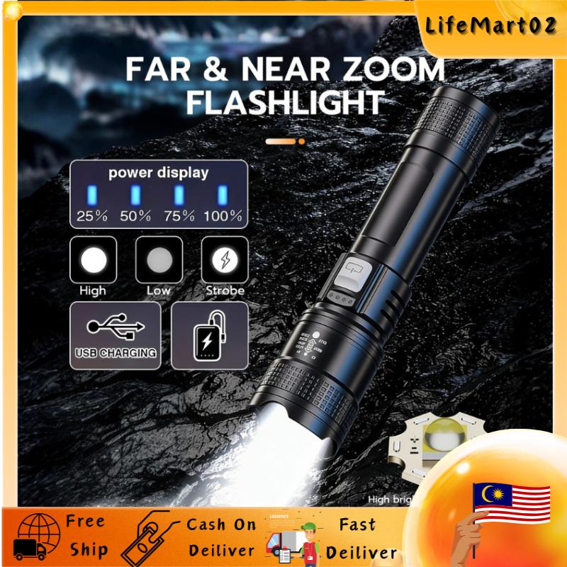 【COD】Outdoor Torch light Super bright, Obor Laser, Emergency - TikTok ...