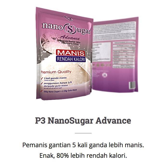 P3 Nano Sugar - Pemanis Dari Ekstrak Tebu Hitam Gula Tanpa Kalori ...