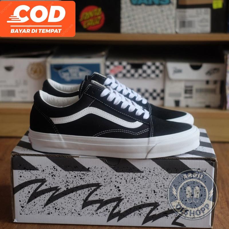 Sepatu Vns Old Skool Premium Terbaru Black White Unisex Pria Wanita 36 ...