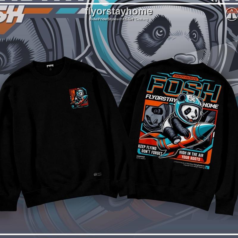 FOSH SWEATSHIRT ROCKET PANDA COTTON - TikTok Shop Malaysia