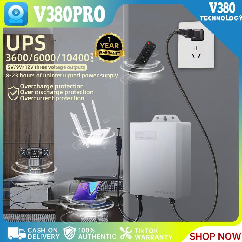 【V380 PRO】 12V1.5A Uninterruptible Power Supply Mini UPS Battery ...