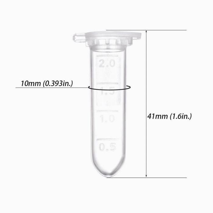 Jual PCR Tube 500pcs Eppendorf Tube 2ml Centrifuge Tube Sample Cup ...