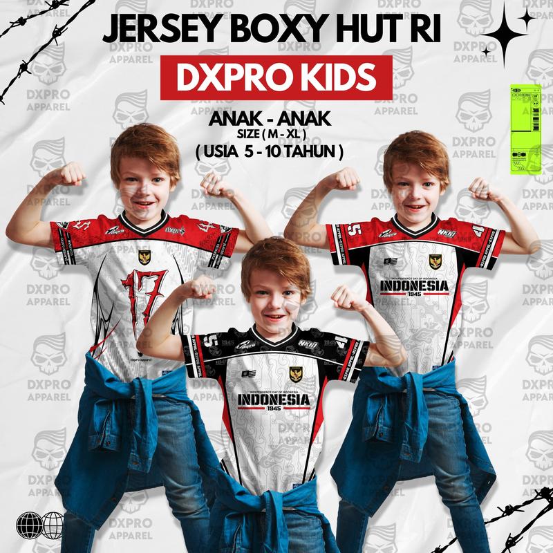 JERSEY BOXY KIDS DXPRO 45 NKRI SPESIAL KEMERDEKAAN INDONESIA-Bahan ...