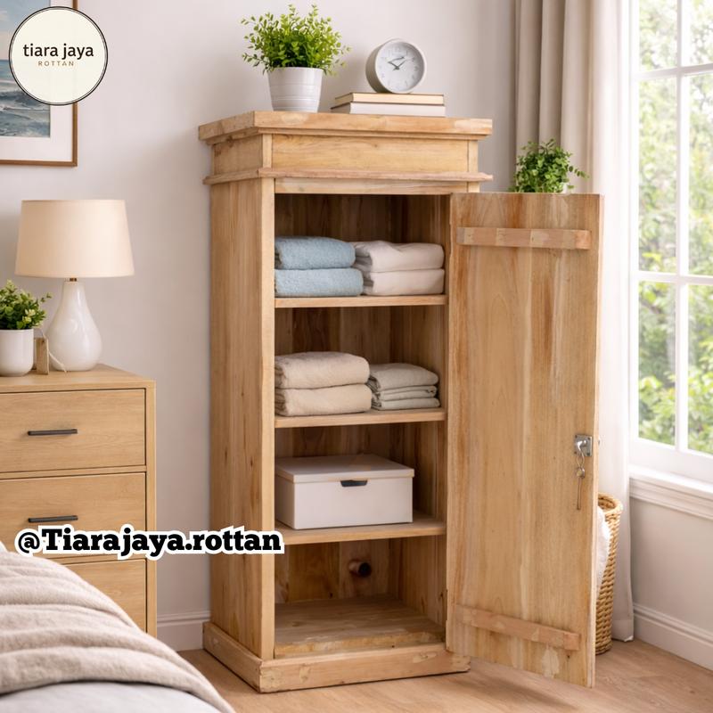 Lemari Kayu | Lemari Kayu Mahoni Plistur Dan Natural [READY STOCK ...