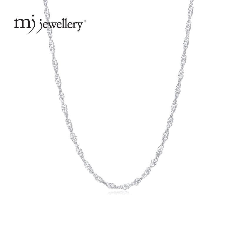MJ Jewellery 925 Sterling Silver Wave Chain Necklace SR001 - TikTok ...