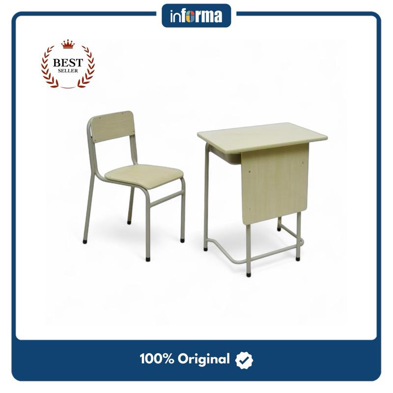 Informa Polo Set Meja Dan Kursi Sekolah - Krem - Shop | Tokopedia