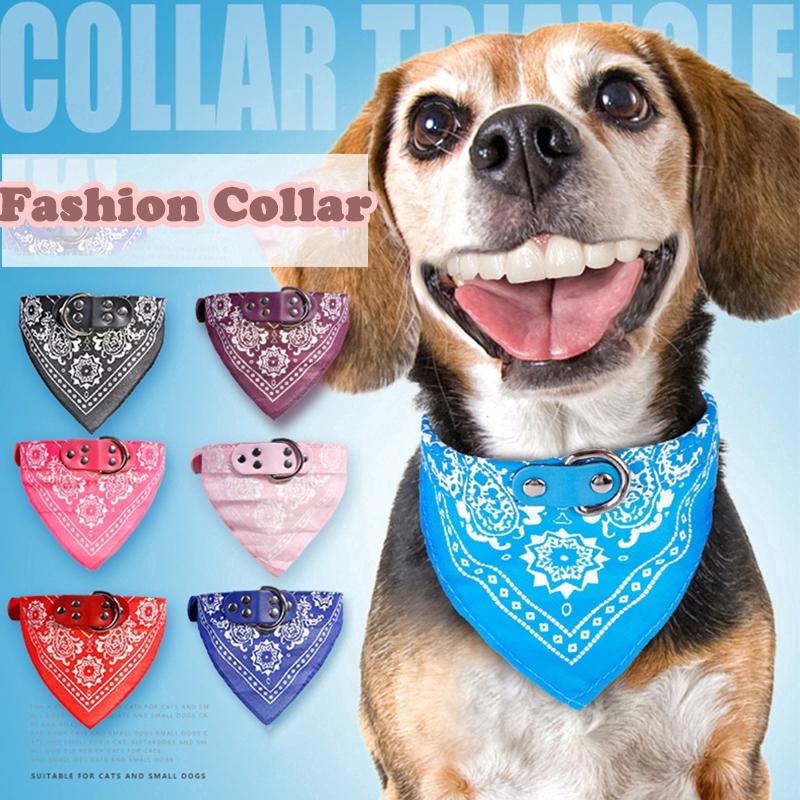 Adjustable 7 Colors Triangle Dog Collar Pet Dog Triangle Scarf - TikTok ...
