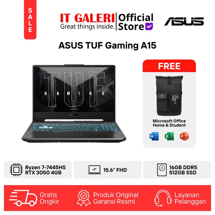 Promo ASUS TUF Gaming A15 | FA506NCG-R735B6T-HM | AMD Ryzen 7-7445HS ...