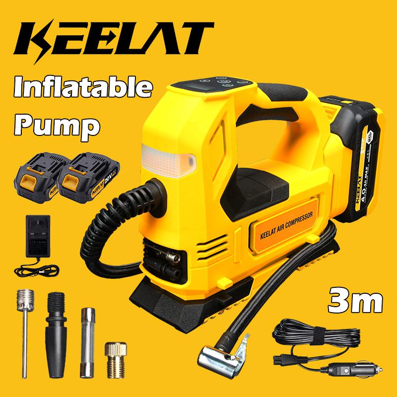 【KEELAT】20V Cordless Electric Air Pump Inflatable Pump High Pressure ...