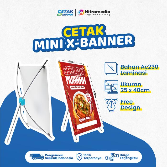 Promo Mini X Banner Custom | Standing Banner Meja untuk Promosi Usaha ...