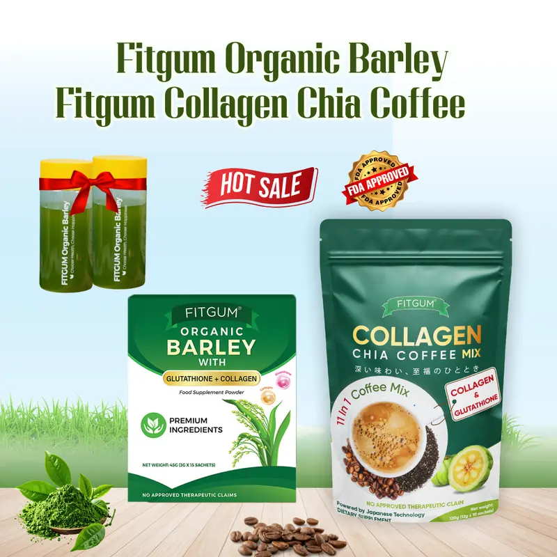 [FDA Approved] FITGUM Barley Powder Organic 50x Glutathione Collagen ...