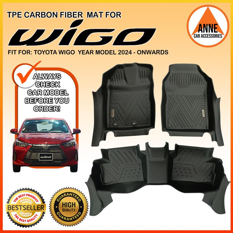 5D Black / 5D Carbon Fiber / TPE / 5D Diamond Deep Dish for Toyota ...