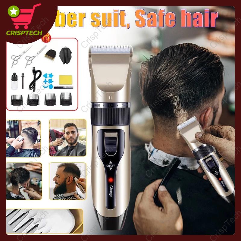 CrispTech Wireless Hair Clipper Electric Razor for Men Rechargeable ...