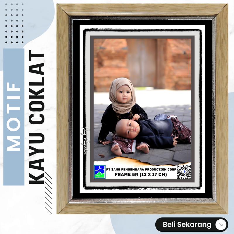 Bingkai Foto 5R Kayu Cream Frame Foto Fiber Motif Serat Kain - Shop ...